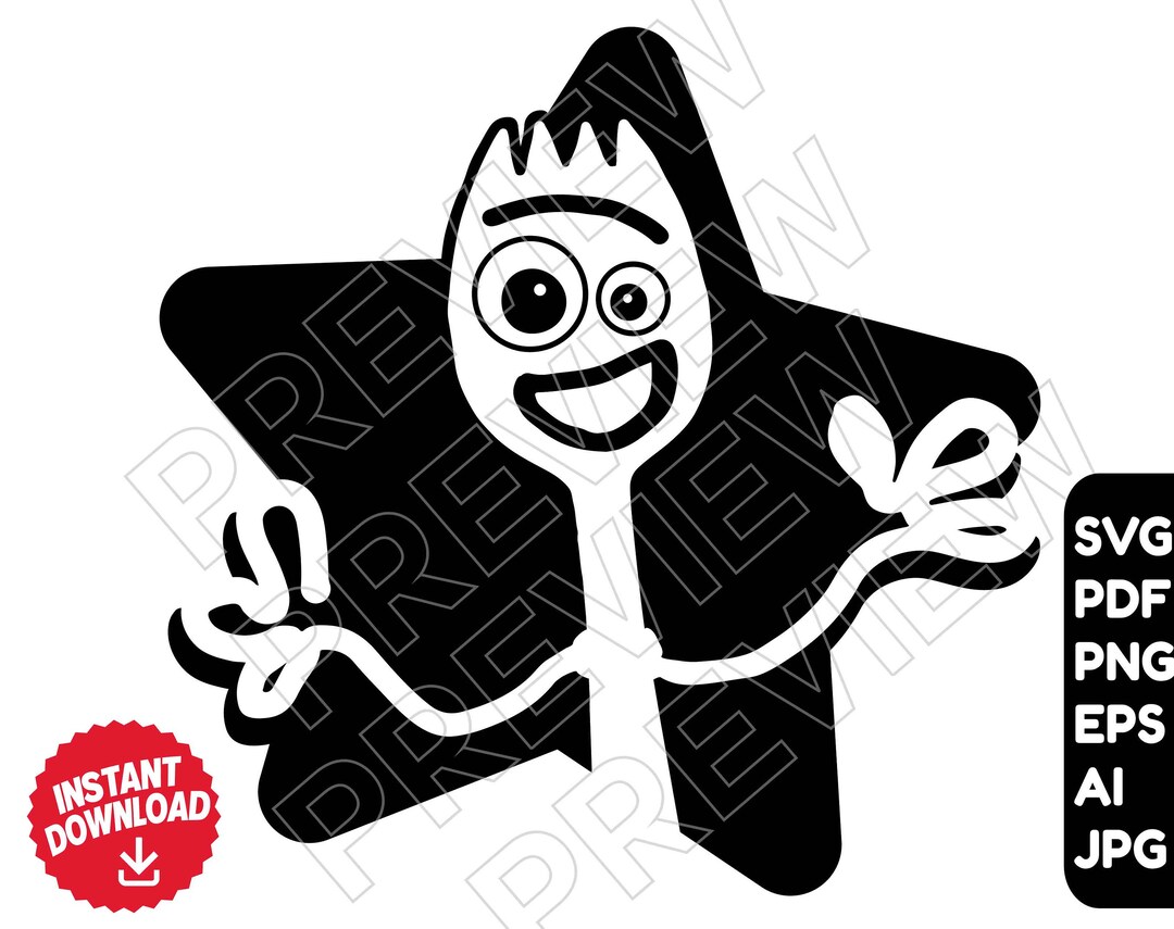 Forky SVG Png Vector Cut File Clipart , Toy Story Svg , Cut File ...