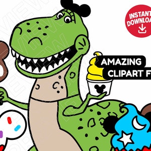 Rex SVG Toy Story Png Dxf Clipart , Disneyland Snacks , Vacay Mode ...