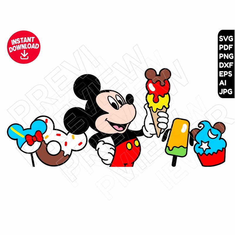 Mickey Snacks Svg - Etsy