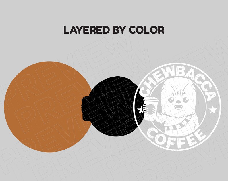Chewbacca SVG Coffee Svg Png Dxf Clipart Cut File Layered by - Etsy