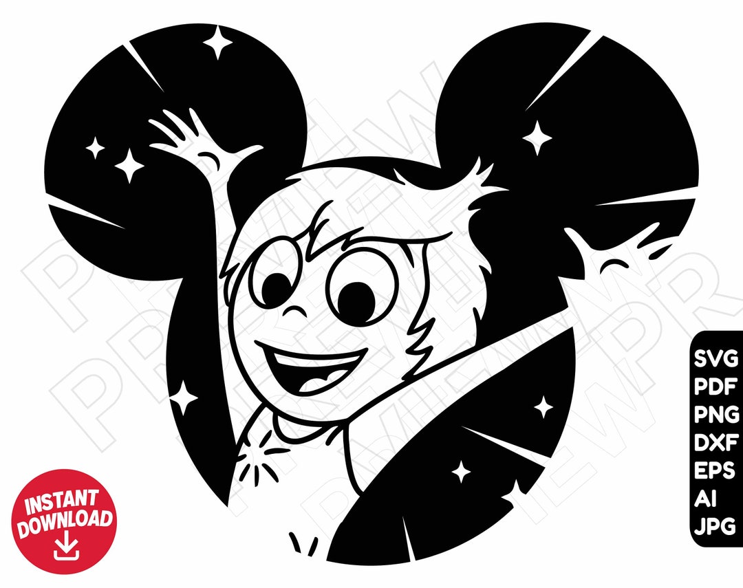 Inside Out SVG Joy Happiness Dxf Png Clipart, Cut File Outline ...