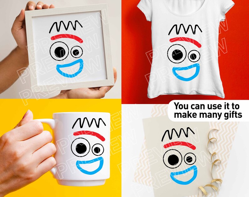 Forky SVG Toy Story Png Clipart Vector Forky Face Cut File - Etsy