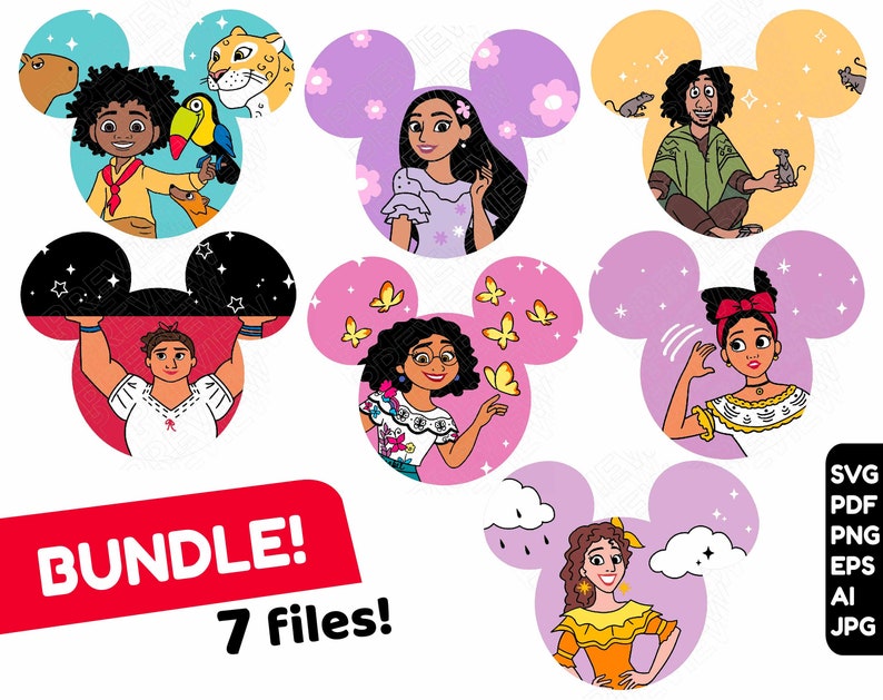 Encanto BUNDLE SVG Set 7 Cliparts Svg Png DXF Cut Files - Etsy