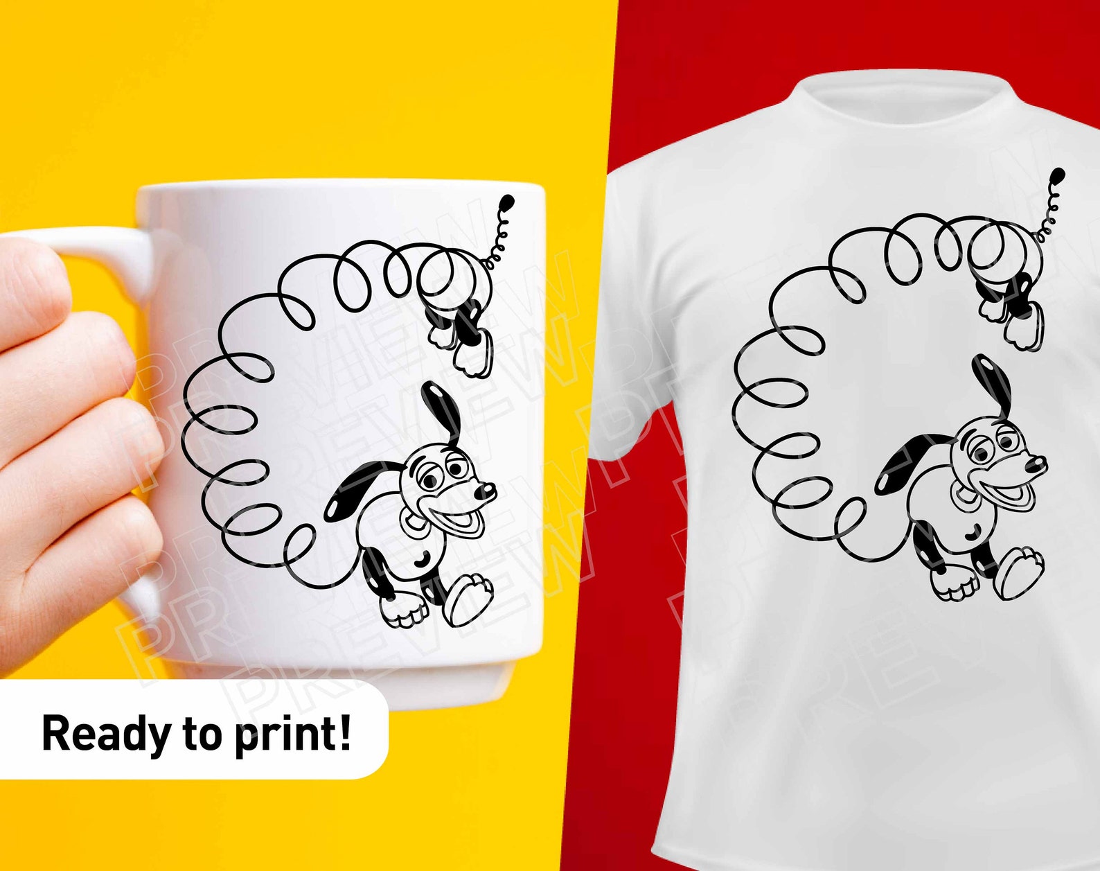 Slinky SVG Toy Story Dog Svg Png Clipart Cut File Outline - Etsy