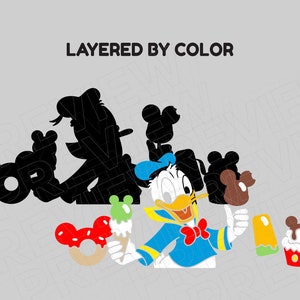 Donald SVG Snacks Png Clipart Dxf , Cut File Layered by Color - Etsy