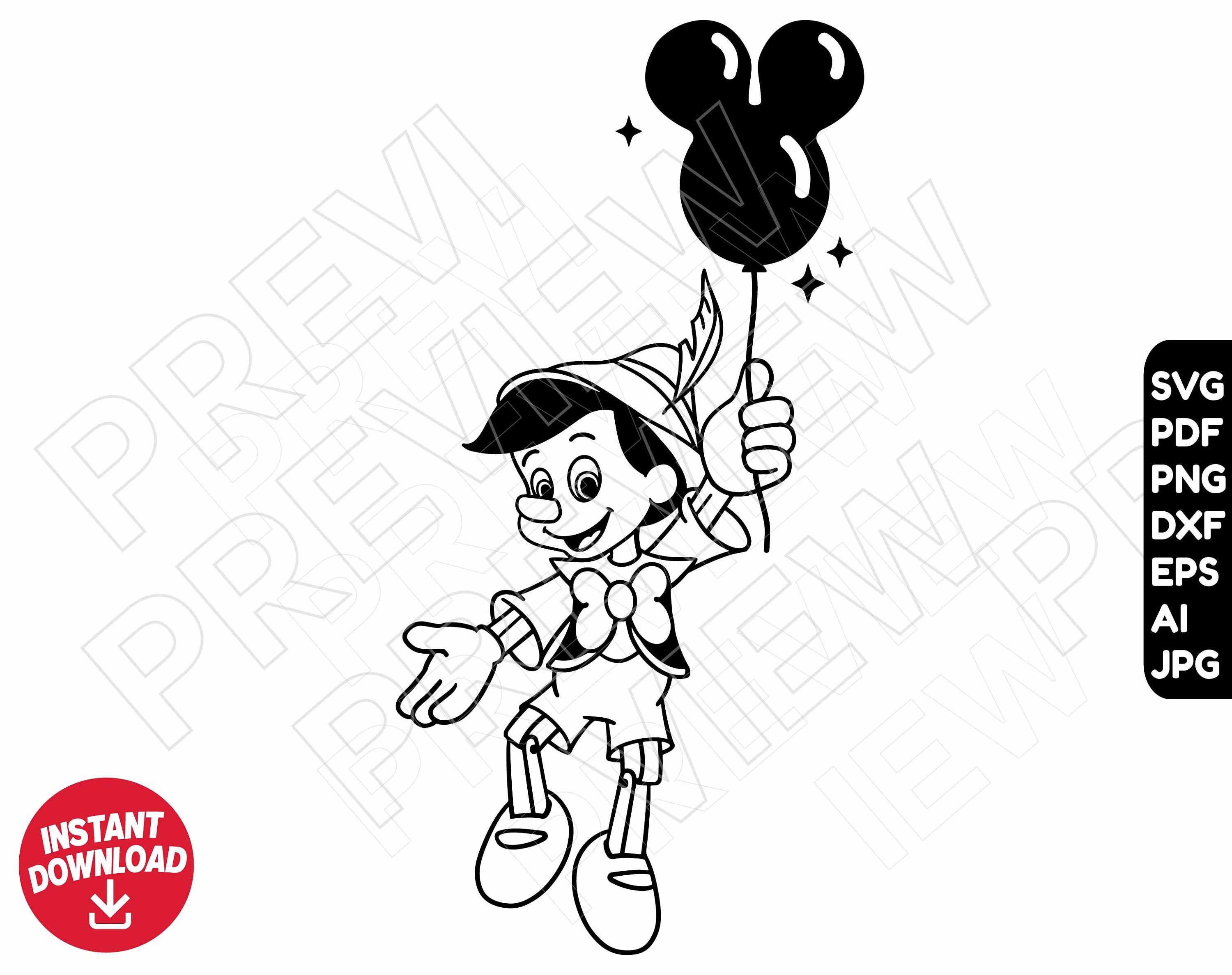 Pinocchio Black And White