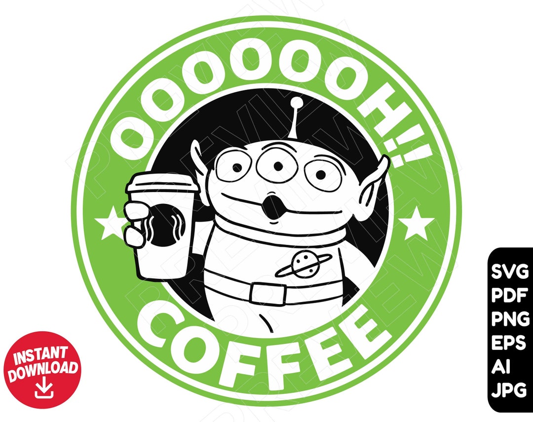 Toy Story SVG Coffee Alien svg png , cut file layered by color - Etsy ...