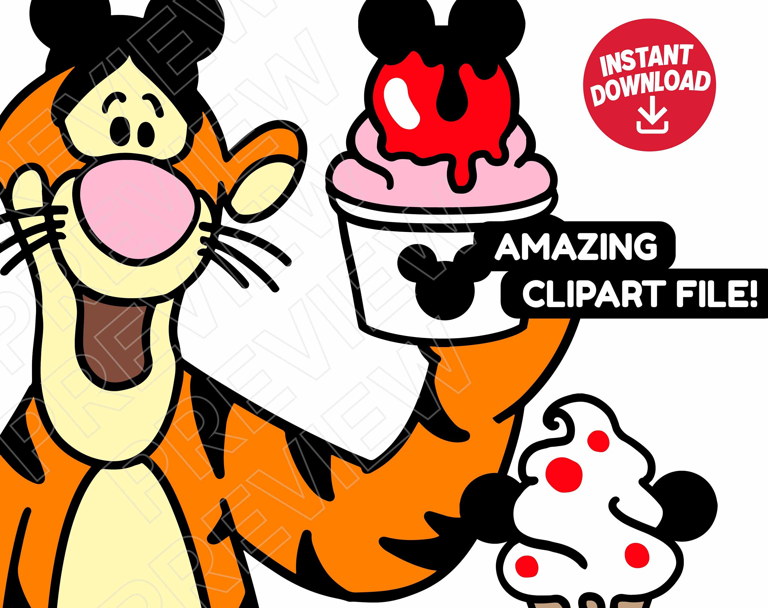 Tigger SVG winnie pooh snacks png dxf clipart cut file - Etsy México