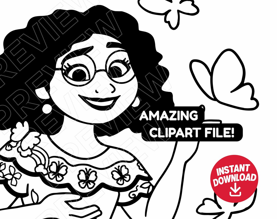 Mirabel Charm SVG Png Clipart Cut File Outline Silhouette - Etsy