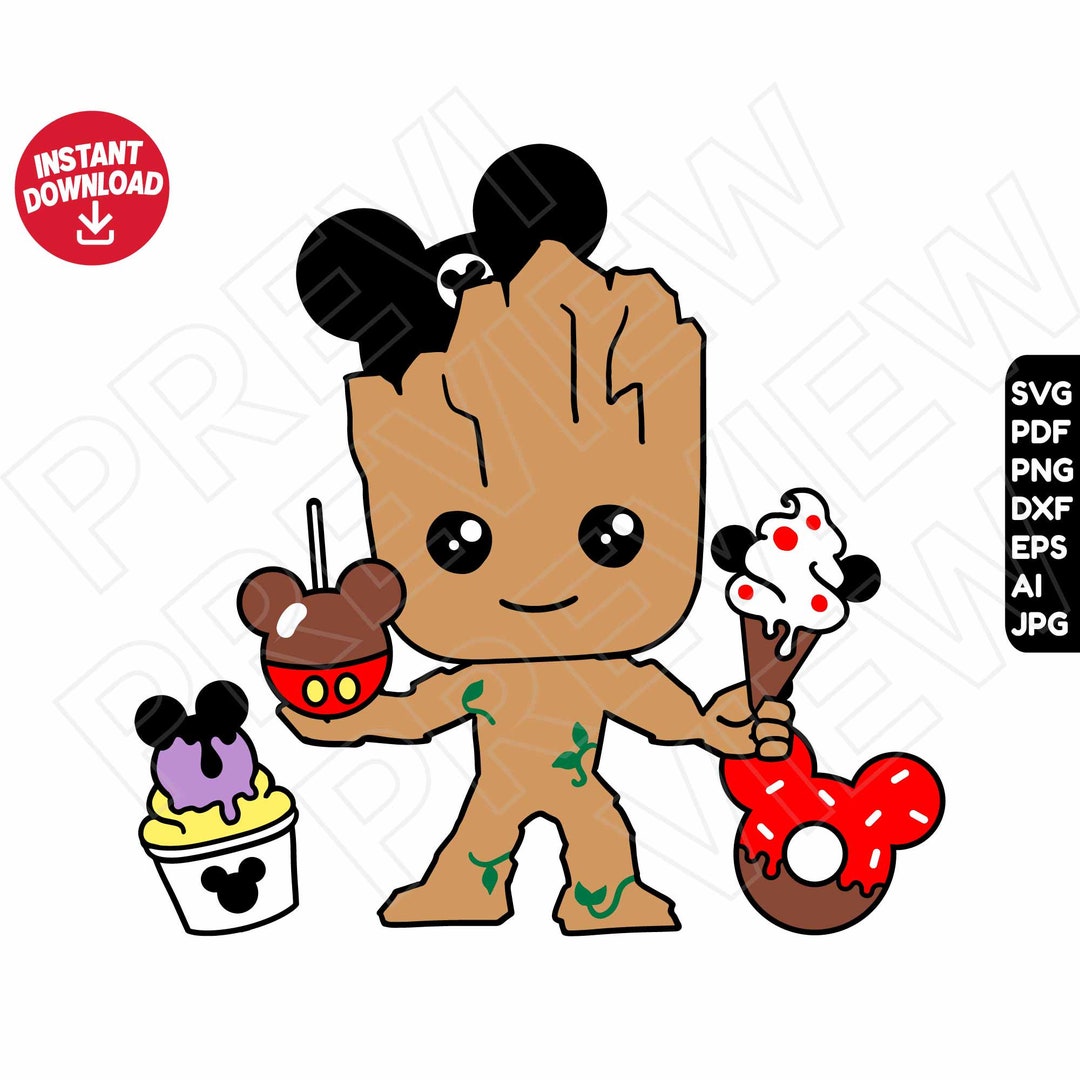 Groot SVG Snacks Dxf Cute Png Cricut , Cut File Layered by Color - Etsy