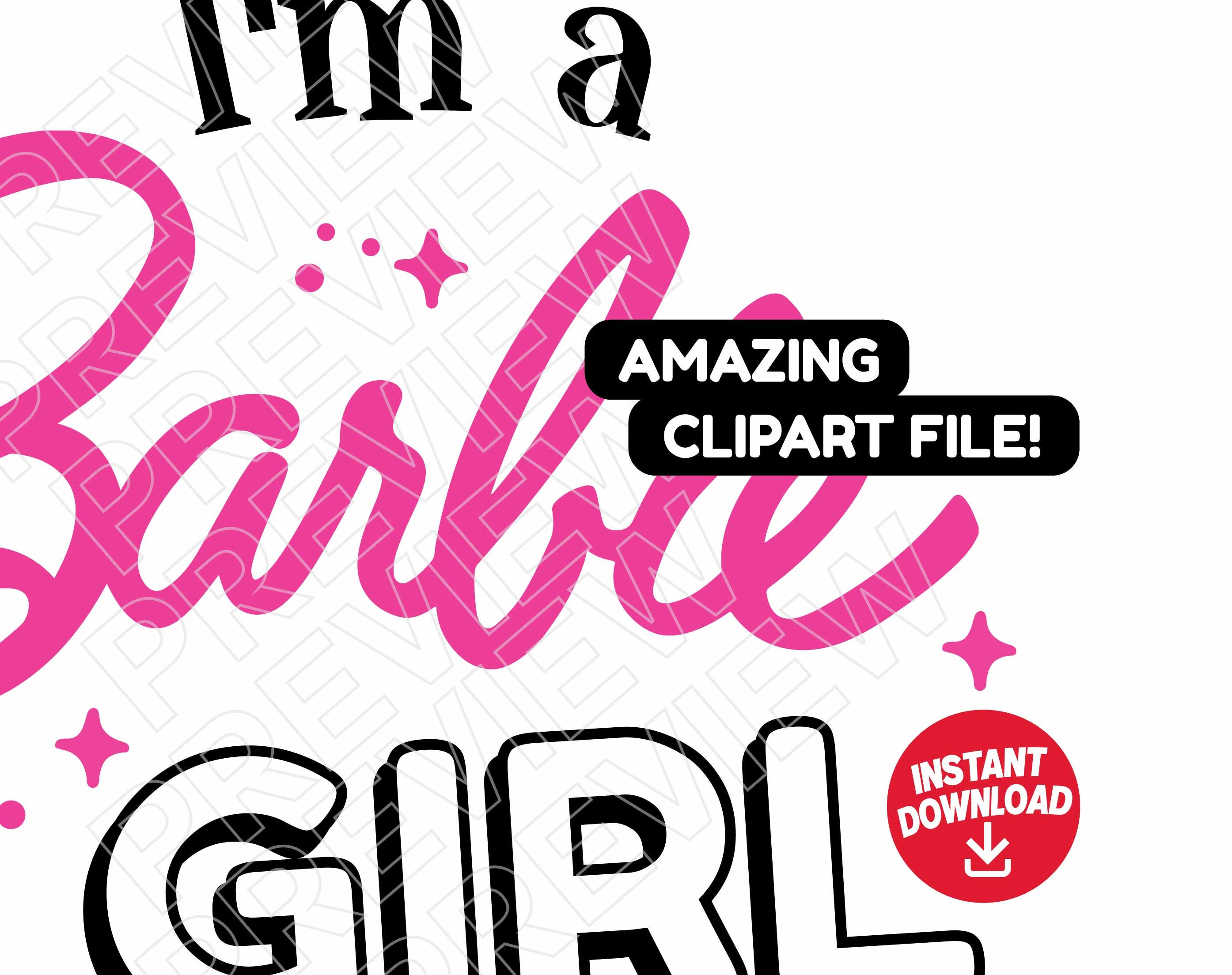 Barbie svg clipart vector cut file doll svg girl svg | Etsy España