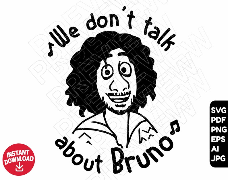 Encanto Bruno SVG We Dont Talk About Bruno Png Clipart Cricut - Etsy