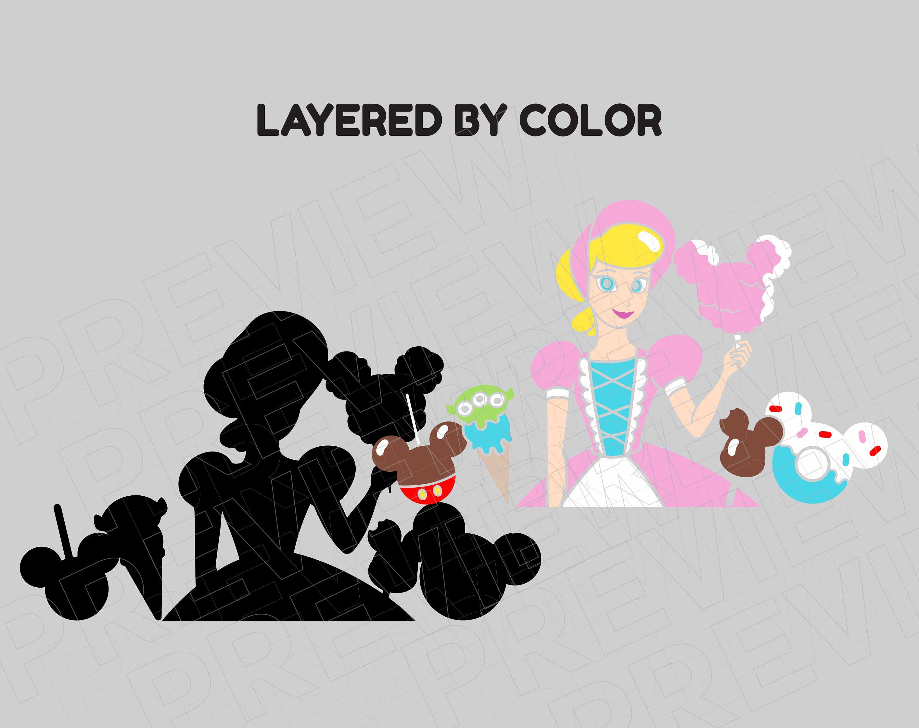 Bo Peep SVG Toy story snacks svg png clipart cut file - Etsy México