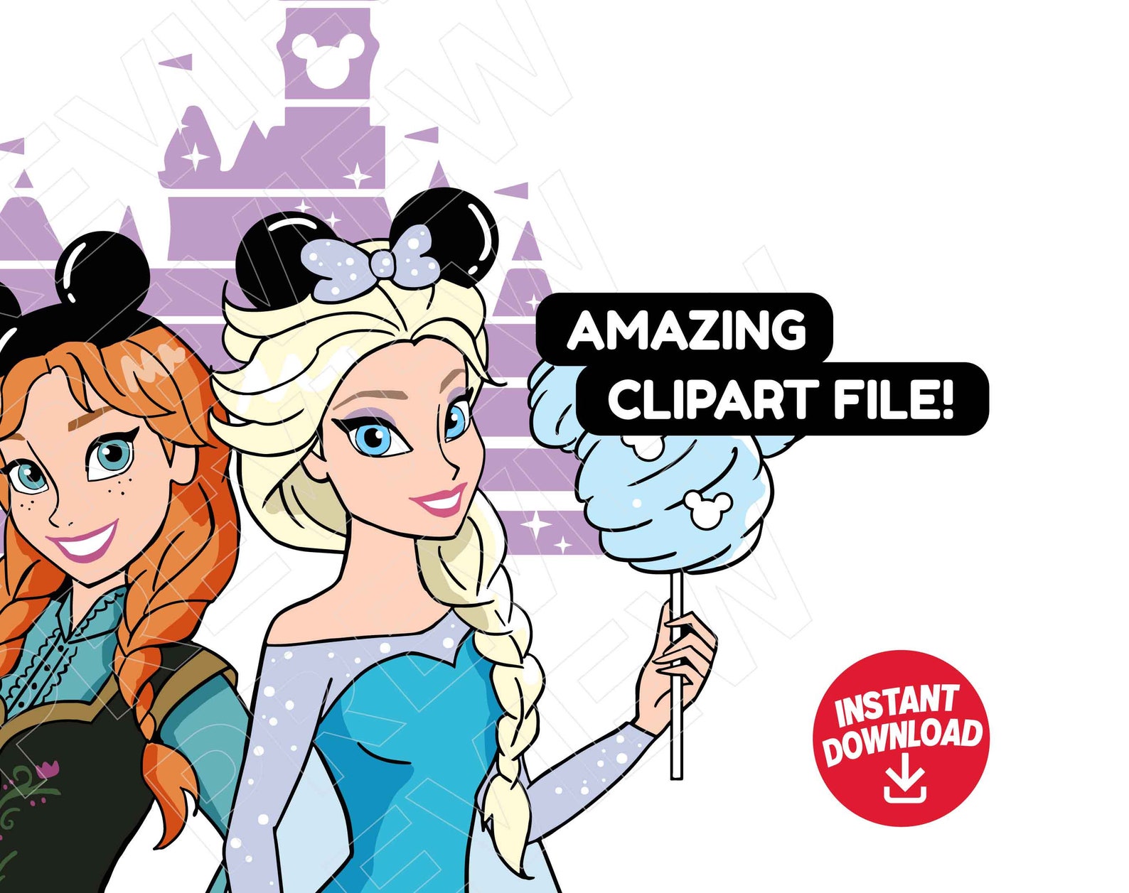 Frozen SVG Elsa Anna Castle Vacay Mode Png Clipart Cut File - Etsy