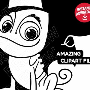 Tangled SVG Pascal Dxf Clipart Png Rapunzel, Cut File Outline ...