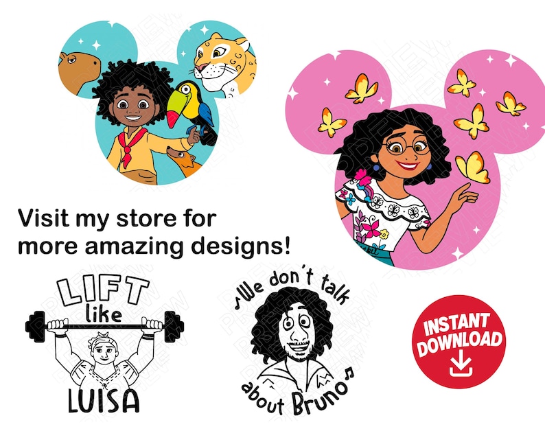 Encanto Bruno SVG clipart png clipart cut file silhouette - Etsy México