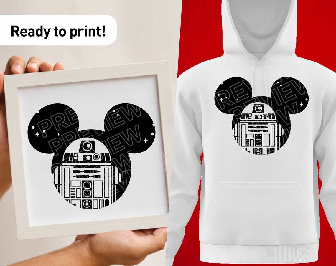 R2D2 SVG Star Wars Ears DXF Png Clipart Cut File Outline - Etsy Canada