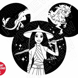 Raya and the Last Dragon SVG , Raya Princess Svg , Cut File Outline ...