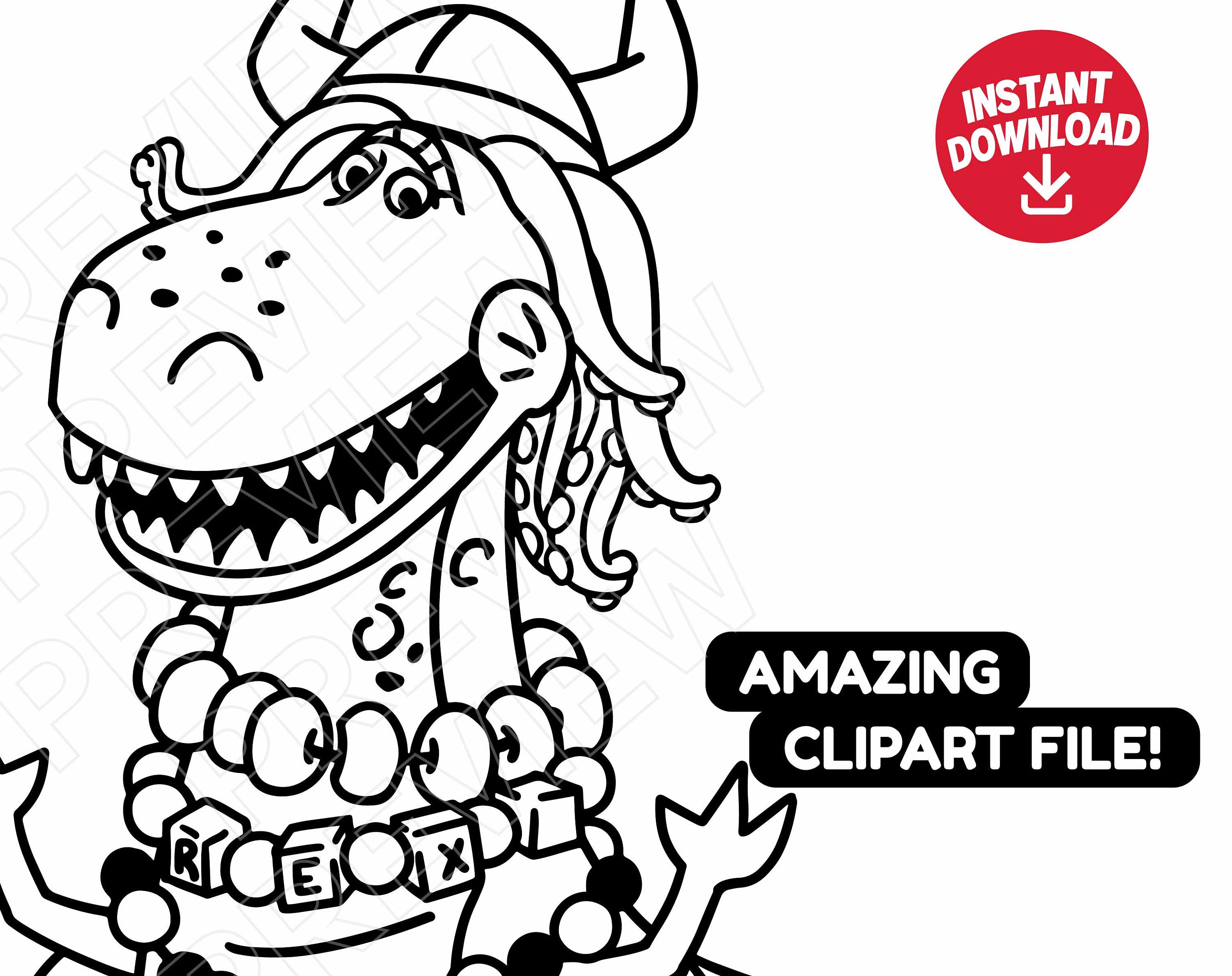 Toy Story SVG party saurus rex png dxf clipart cut file - Etsy México