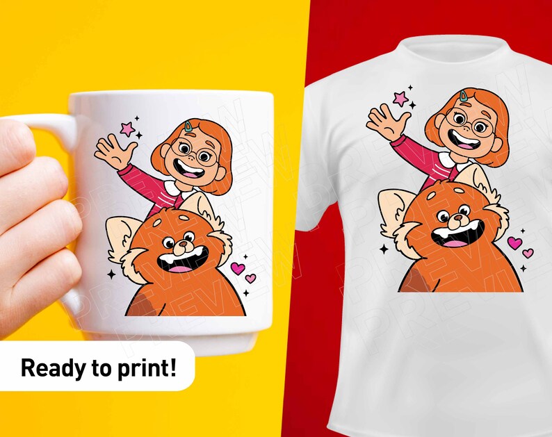 Turning Red Mei Lee Clipart SVG Png Cut File Layered by | Etsy