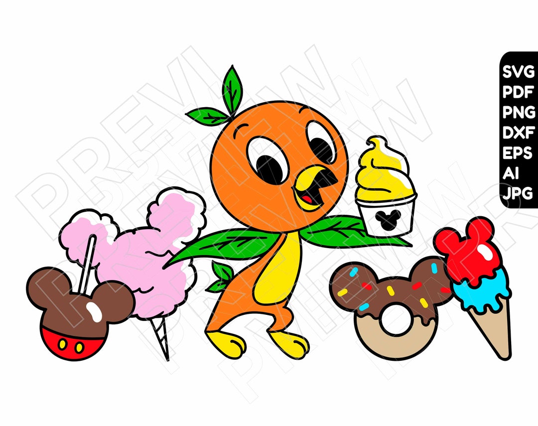 Orange Bird SVG Disneyland Snacks Clipart Dxf Png Cut File - Etsy