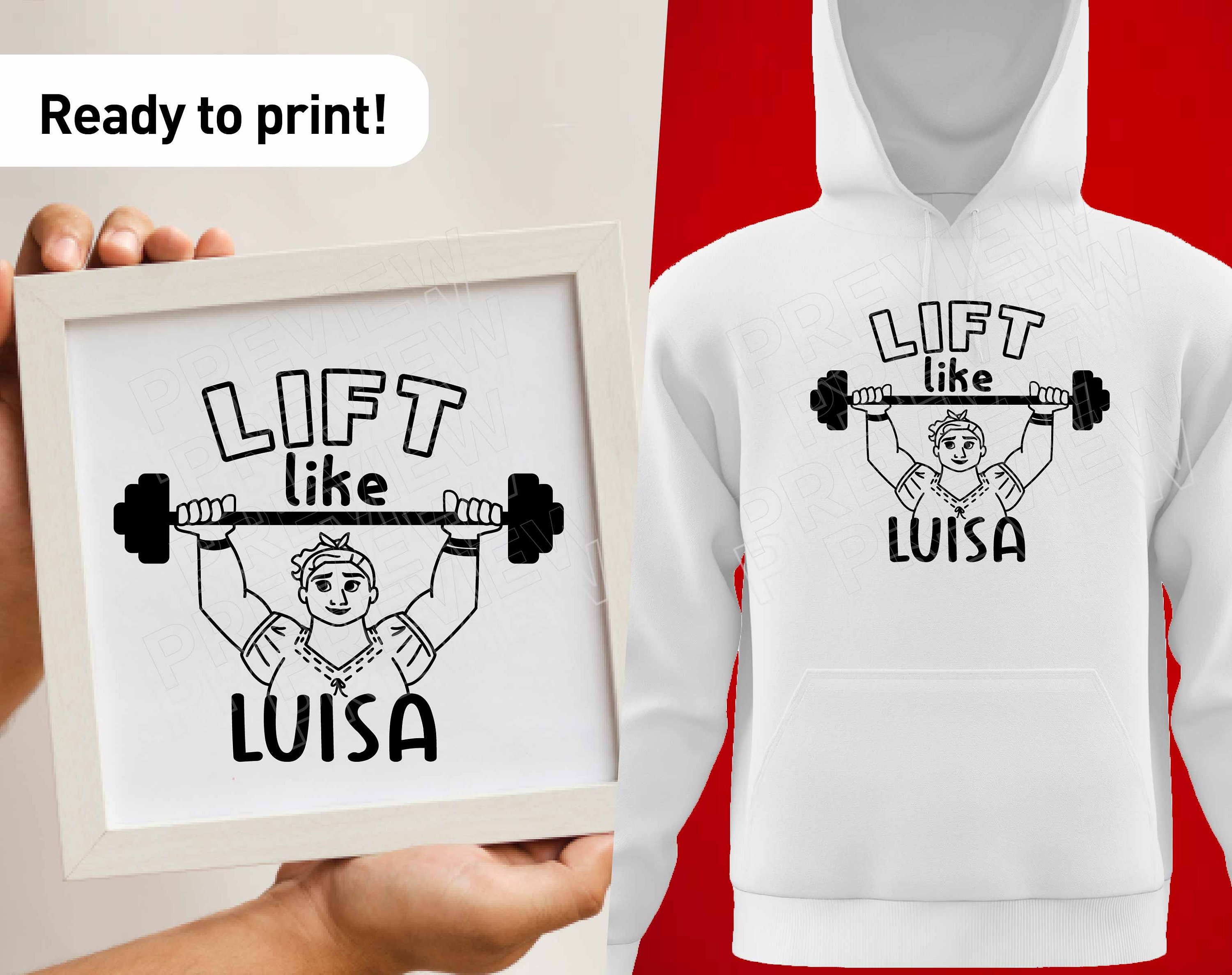 Encanto SVG Luisa Lift Like Png Clipart Cricut Cut File - Etsy