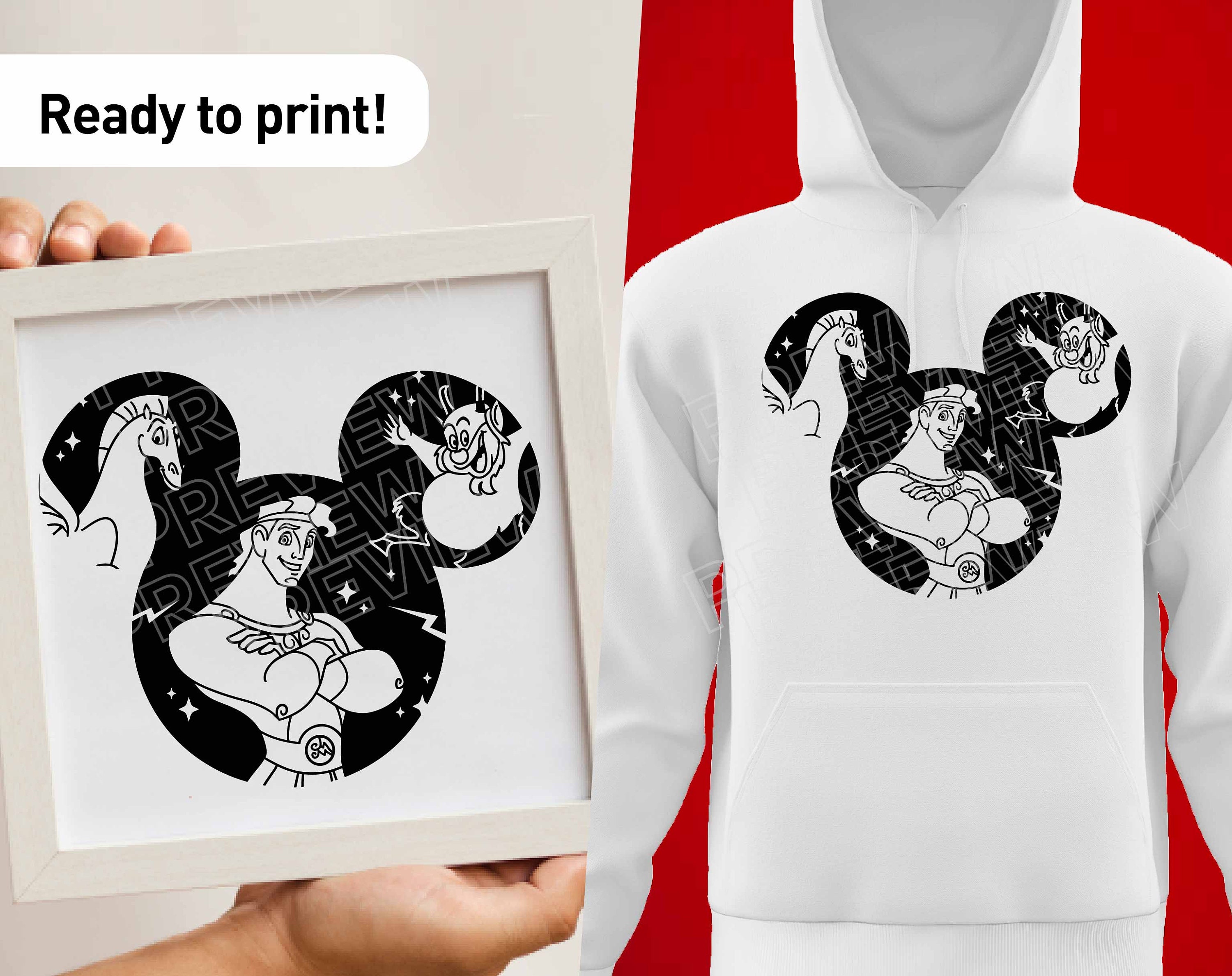 Hercules SVG Ears Dxf Png Clipart Pegaso Disneyland Cut - Etsy Australia