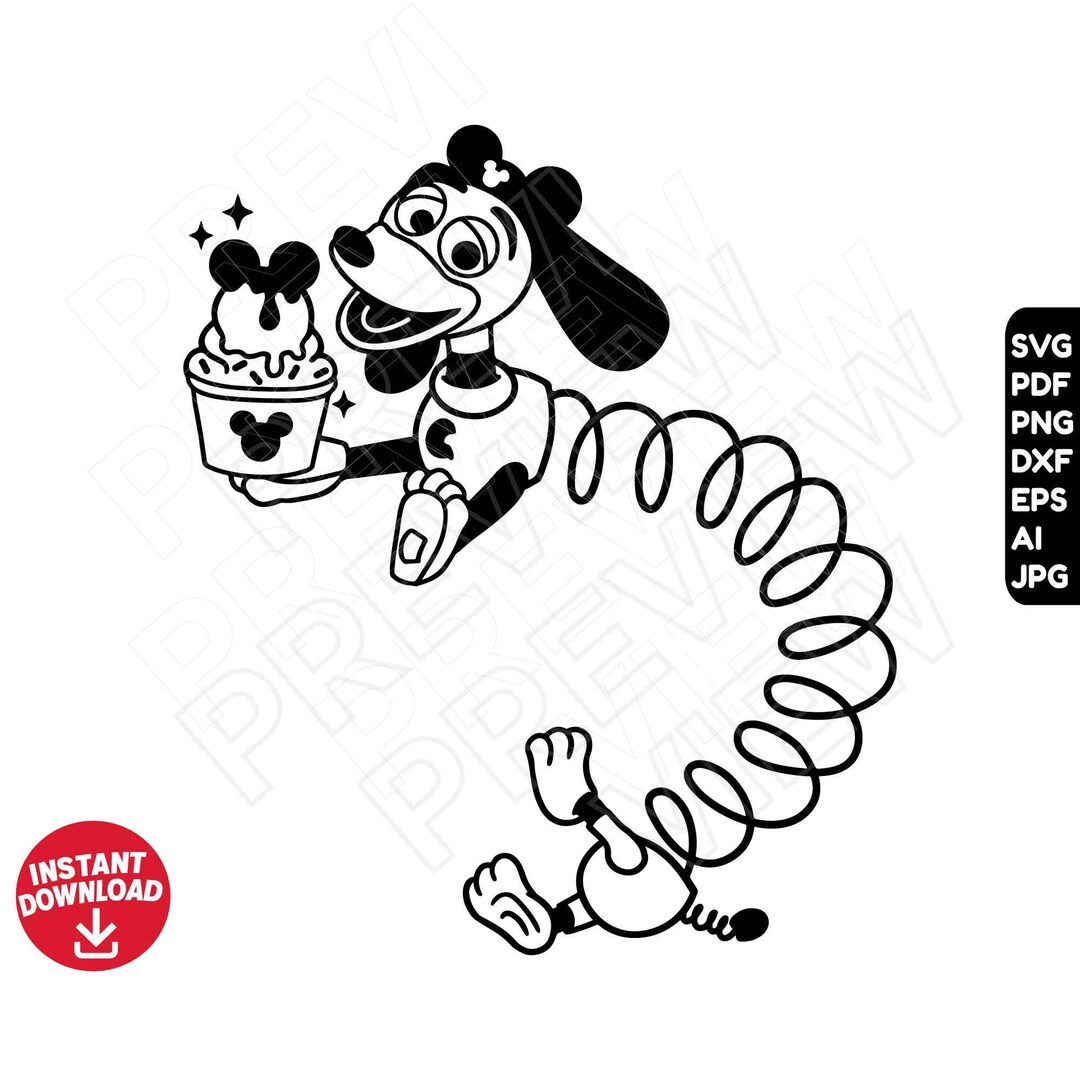 Toy Story Slinky SVG , Disneyland Snacks Dxf Png Clipart , Cut File ...