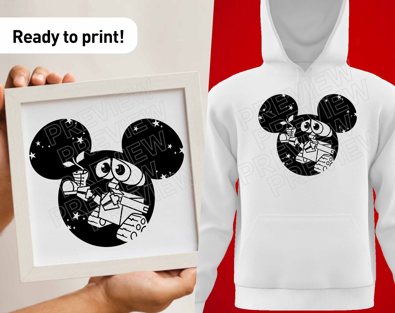 Wall E SVG Ears DXF Clipart Png Cut File Outline Silhouette - Etsy Canada