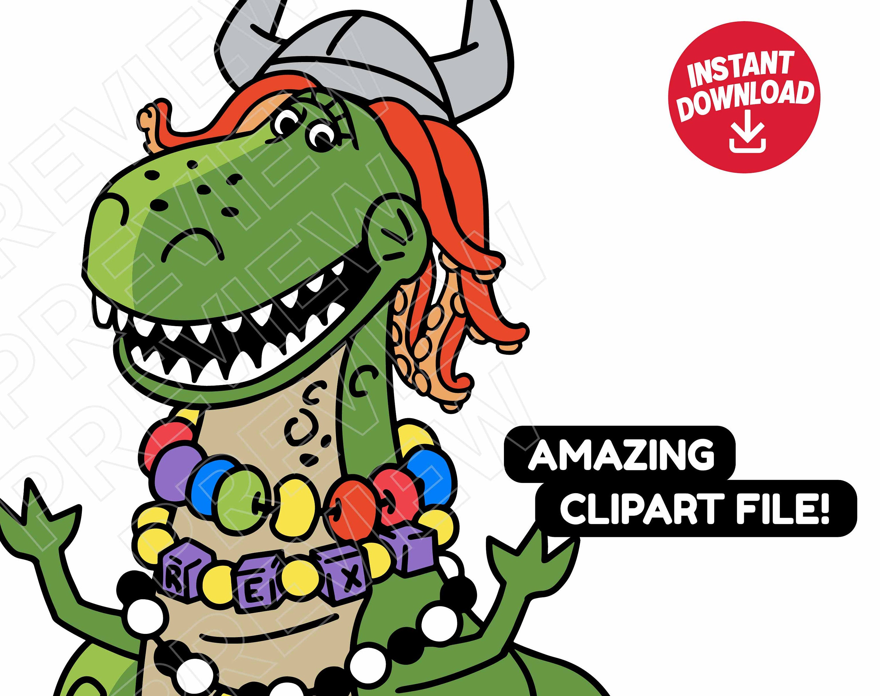 Toy Story SVG Rex Party saurus rex png dxf clipart cut - Etsy México