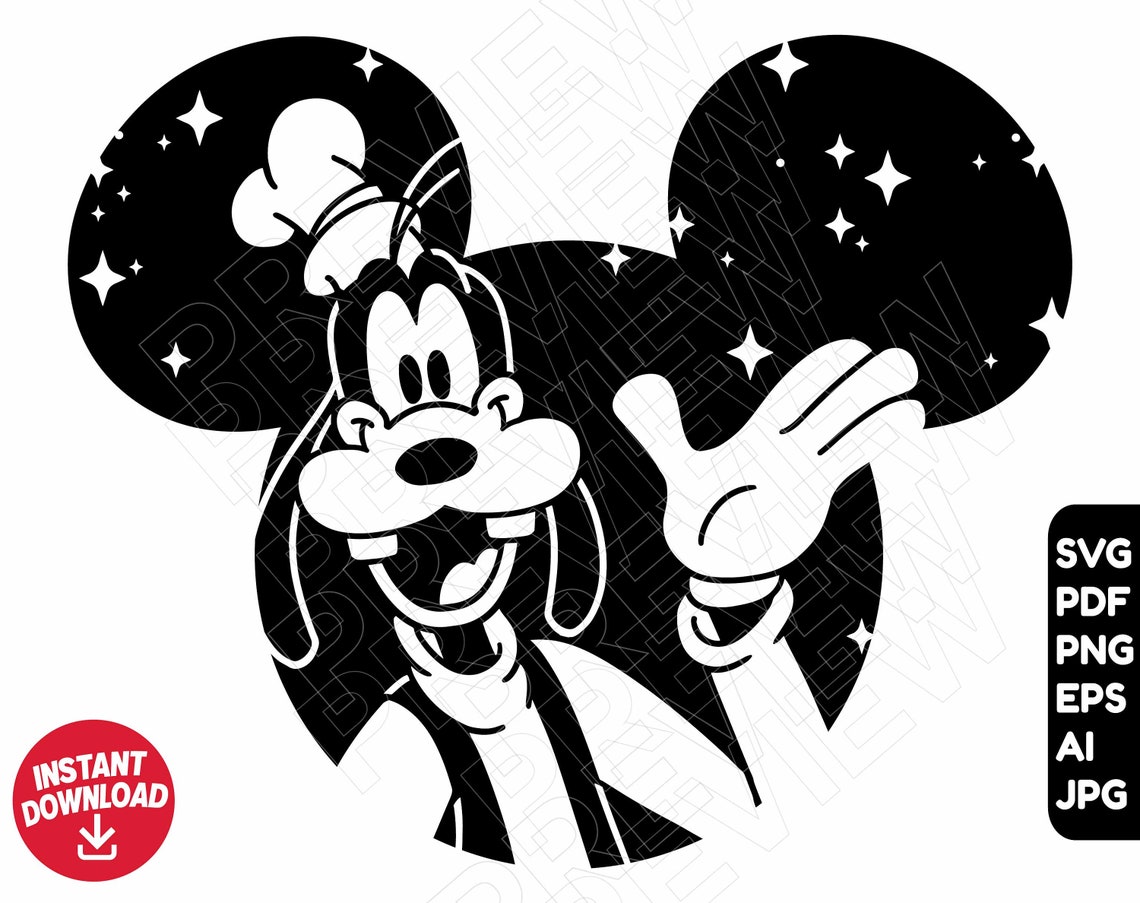 Goofy Ears SVG Png Disneyland Ears Svg Cricut Cut File | Etsy
