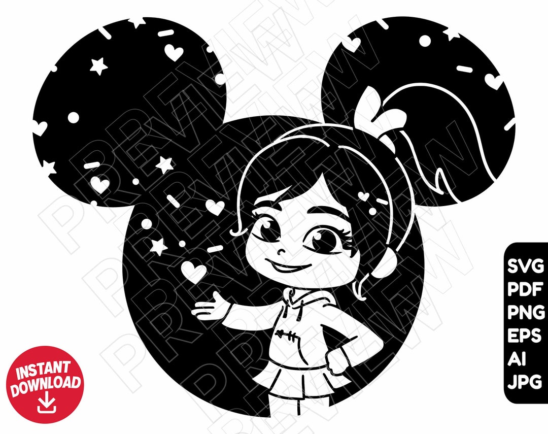 Vanellope SVG Wreck It Ralph png clipart , cut file outline sillhouette ...