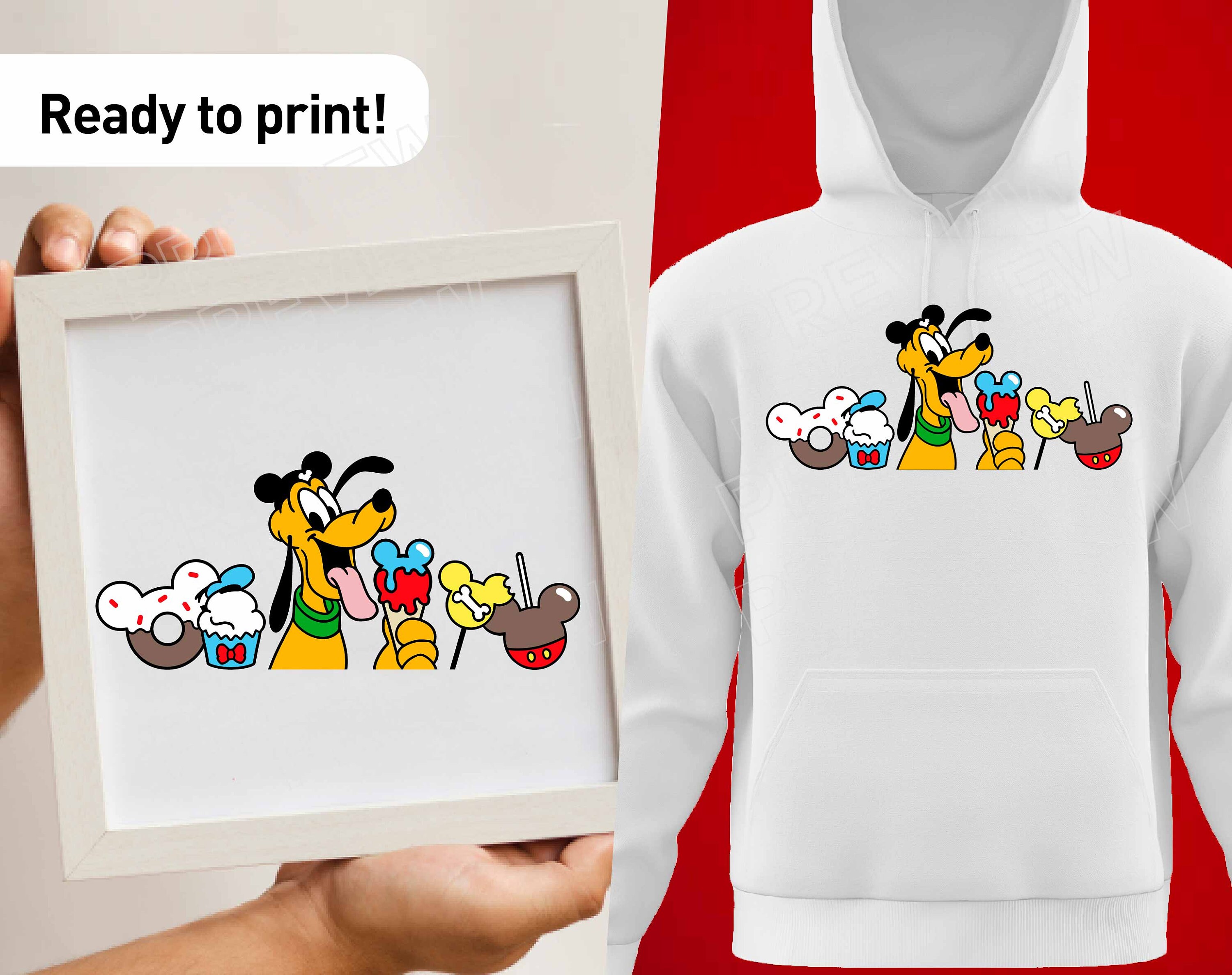 Pluto SVG Disneyland Svg Png Snacks Cut File Layered by - Etsy