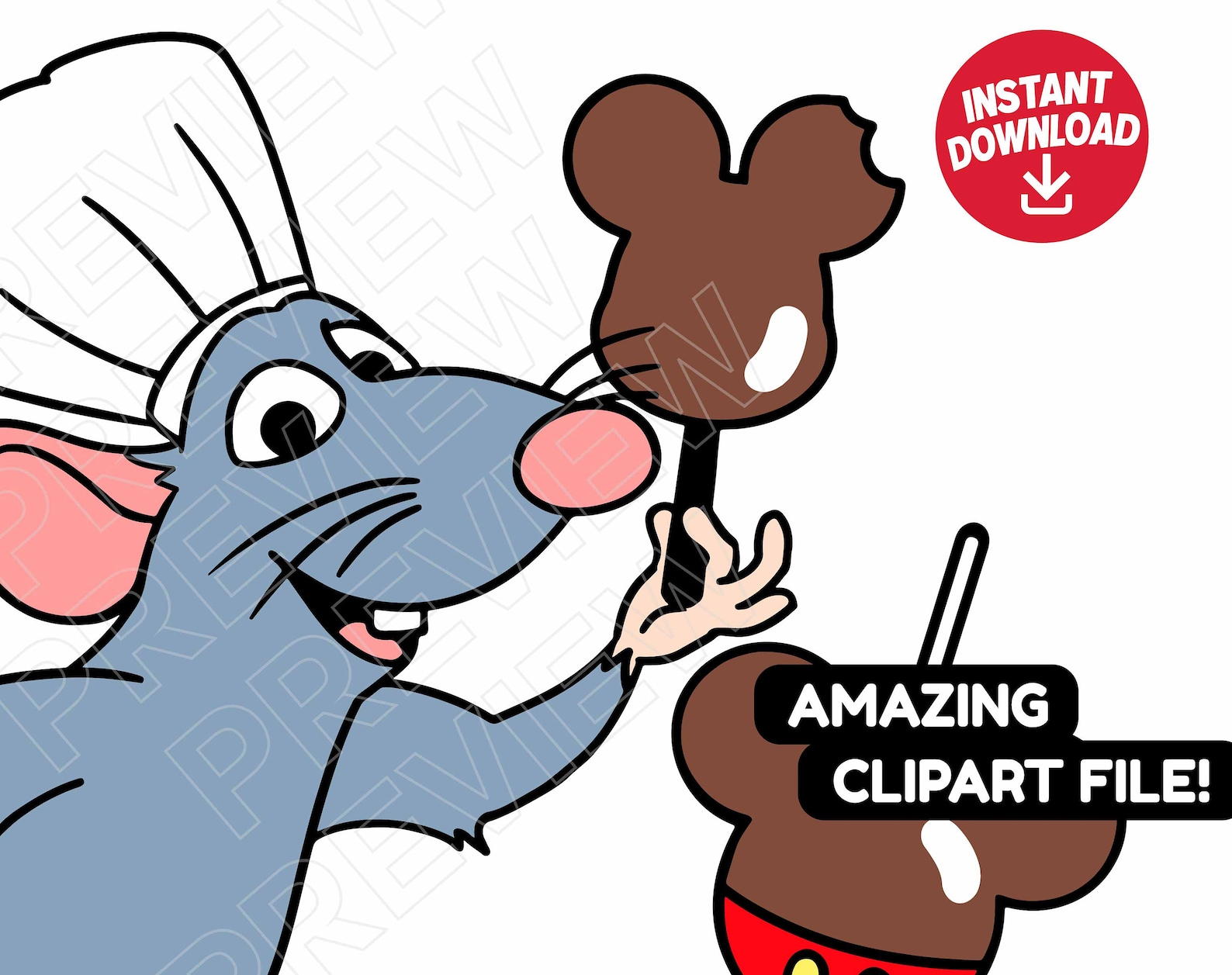 Ratatouille SVG Png Disneyland Snacks Svg Dxf Clipart Cut - Etsy