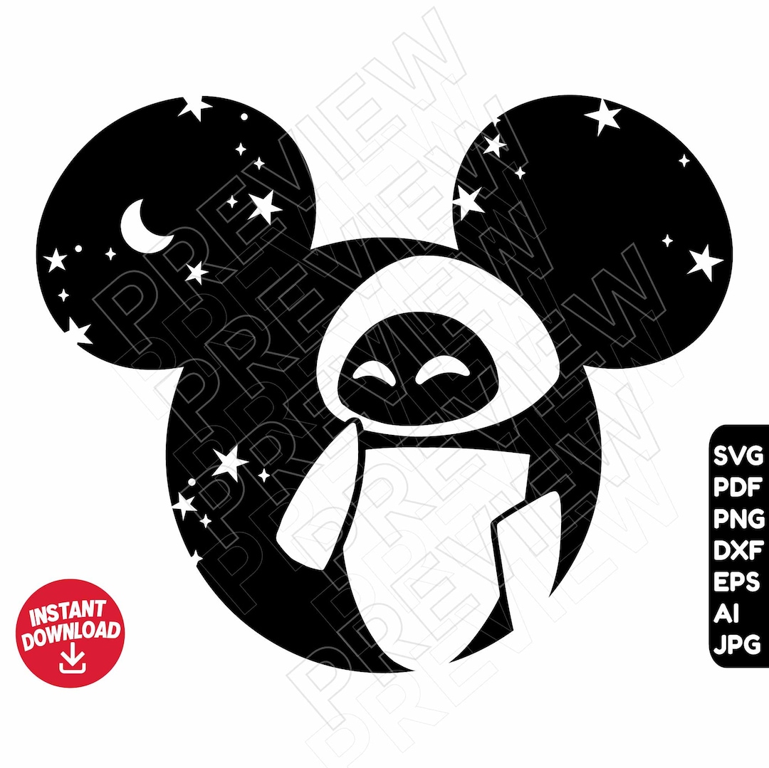Eve SVG Wall E , Clipart DXF Png, Cut File Outline Silhouette - Etsy