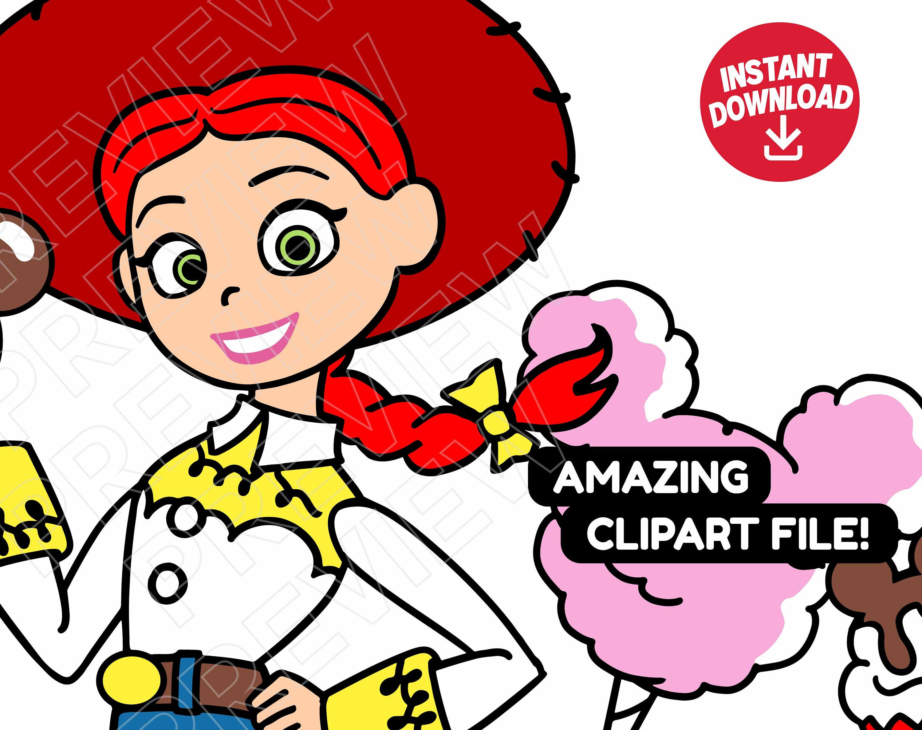 Jessie Toy Story SVG Dxf Png Clipart Snacks Cut File Layered - Etsy ...