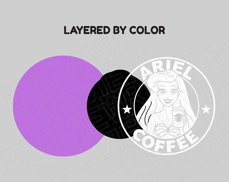 Ariel Princess SVG the Little Mermaid Coffee Cut File - Etsy