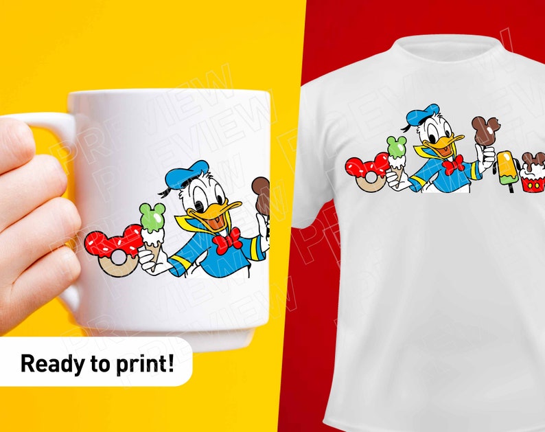 Donald SVG Snacks Png Clipart Dxf Cut File Layered by Color - Etsy