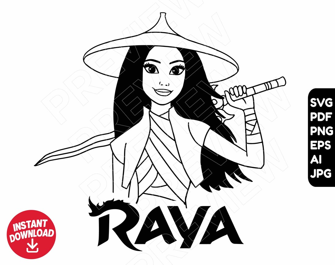 Raya and the Last Dragon SVG Raya Princess Png Clipart , Cut File ...