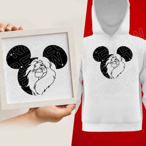 Mufasa SVG the lion king dxf png clipart , cut file outline silhouette ...