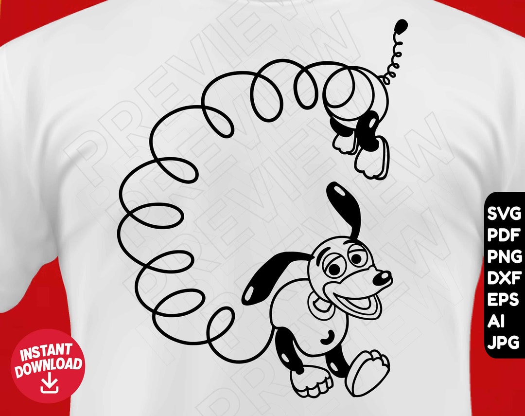 Slinky SVG Toy Story Dog Svg Png Clipart , Cut File , Outline ...