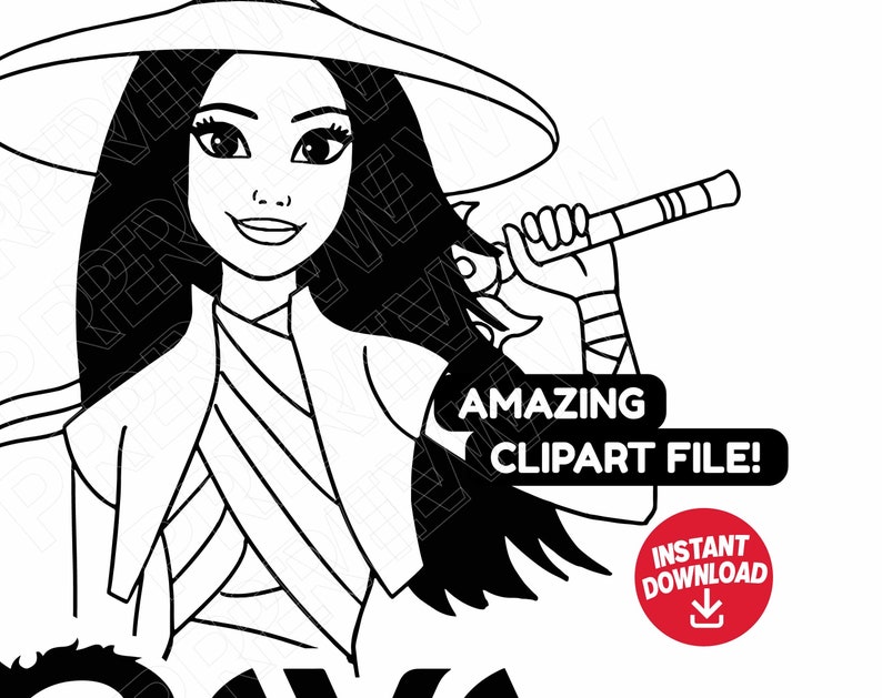 Raya and the Last Dragon SVG Raya Princess Png Clipart Cut - Etsy