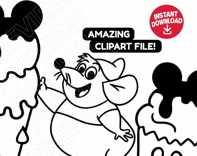 Gus Gus Jack SVG png Clipart dxf Snacks Cinderella - Etsy Österreich