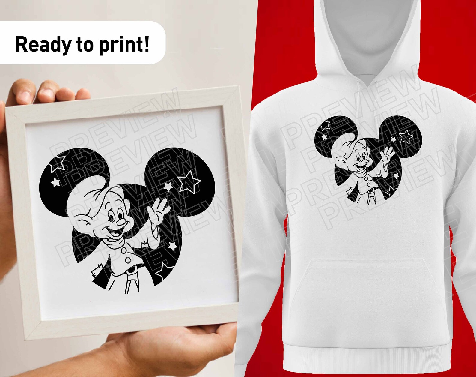 Dopey Dwarf Disneyland SVG Png Clipart , Cut File Outline Silhouette - Etsy