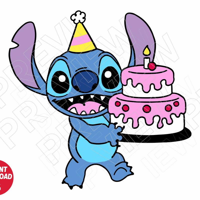 Stitch Happy Birthday Png - Etsy