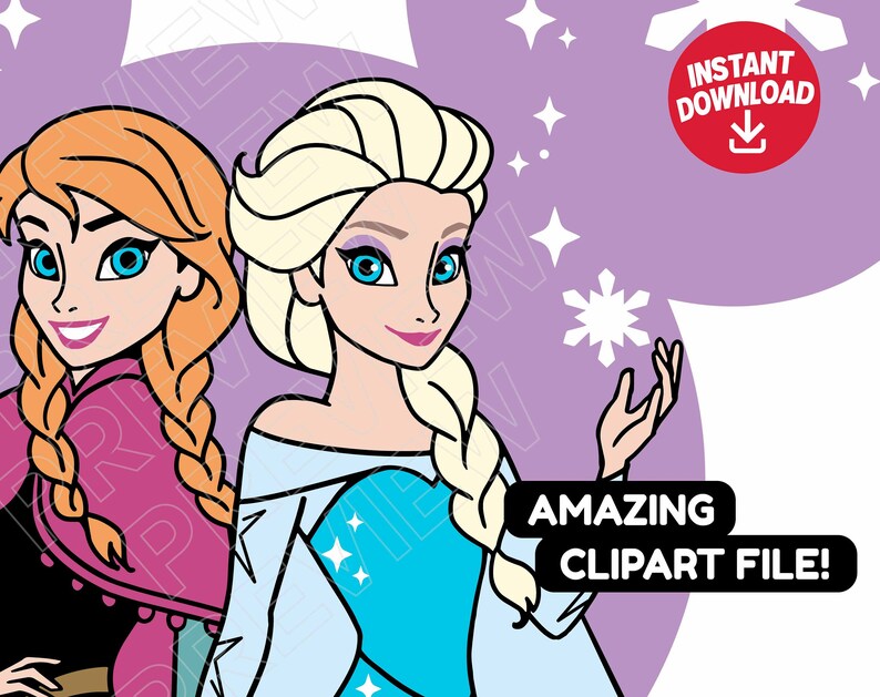 Frozen Ana Elsa SVG Ears Olaf Clipart Png Dxf Cut File - Etsy