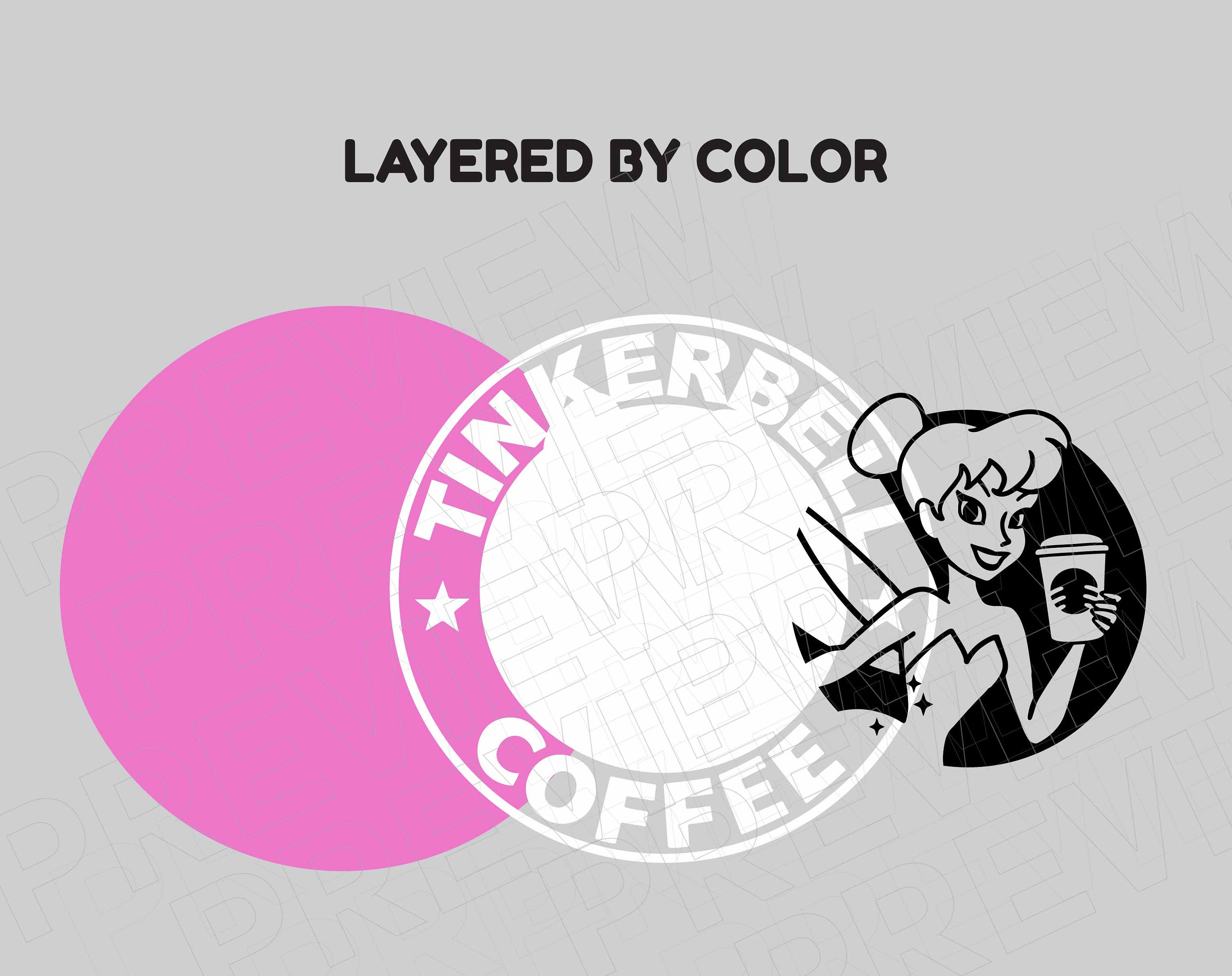 Tinkerbell SVG png dxf clipart cricut cut file layered by - Etsy España