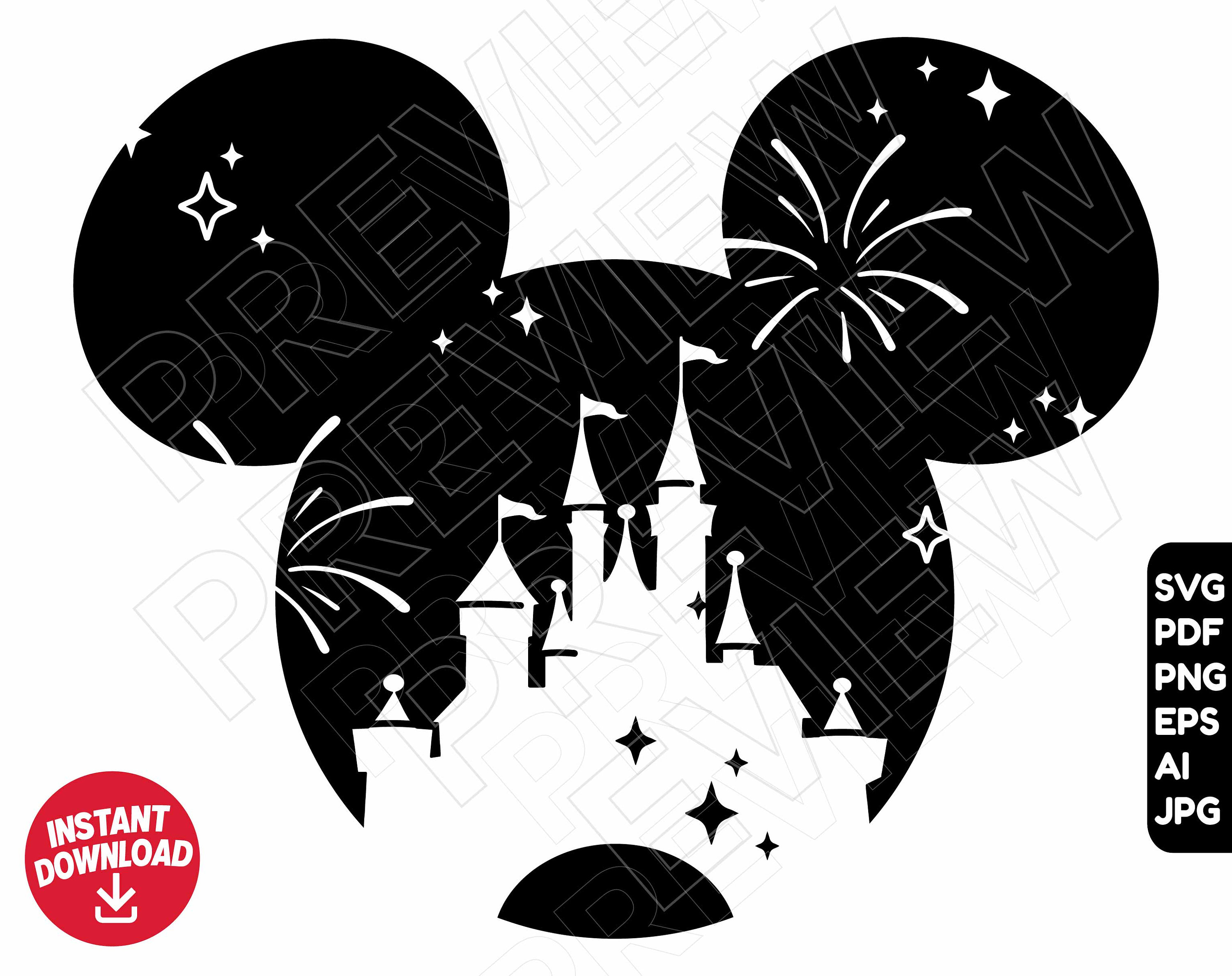 Disneyland Castle SVG Png Clipart Cinderella Castle Cut - Etsy
