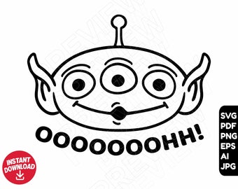 Toy Story Aliens Ears SVG Png Clipart Cut File Outline | Etsy