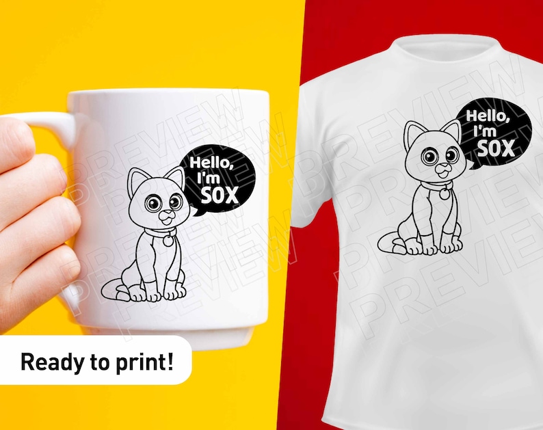 Sox SVG Buzz Ligthyear Cat Png Clipart Cut File Outline - Etsy